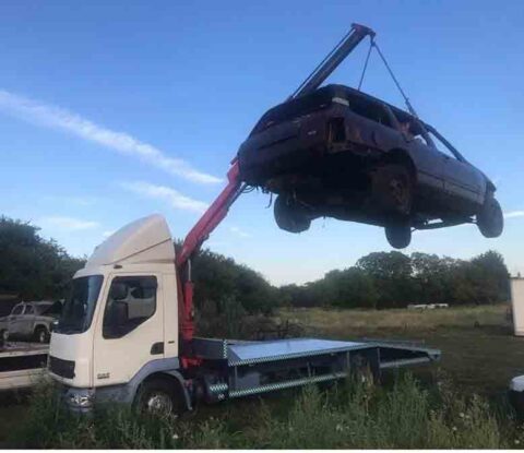 Crane-Assisted Recovery For Vehicles, Industrial & Agricultural Equipment